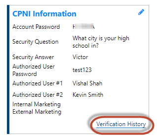 Customer Care - CPNI Verification Enhancements - Knowledge Center