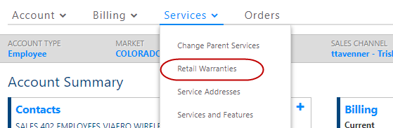 Viewing Retail Warranties in Customer Care – Knowledge Center