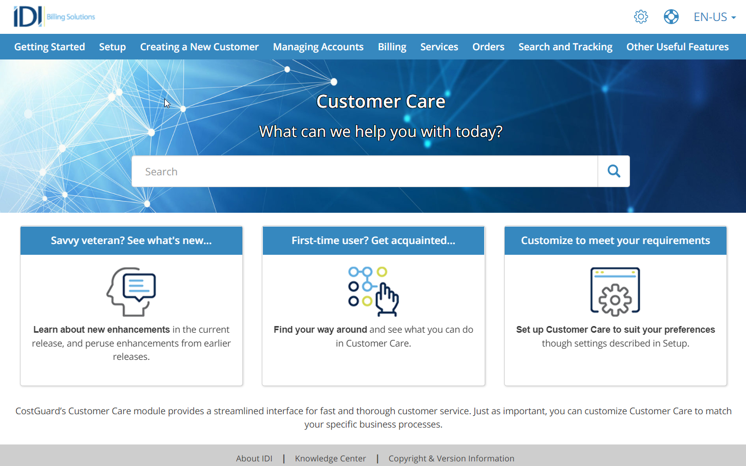 New Look and Feel for CostGuard Web Help – Knowledge Center
