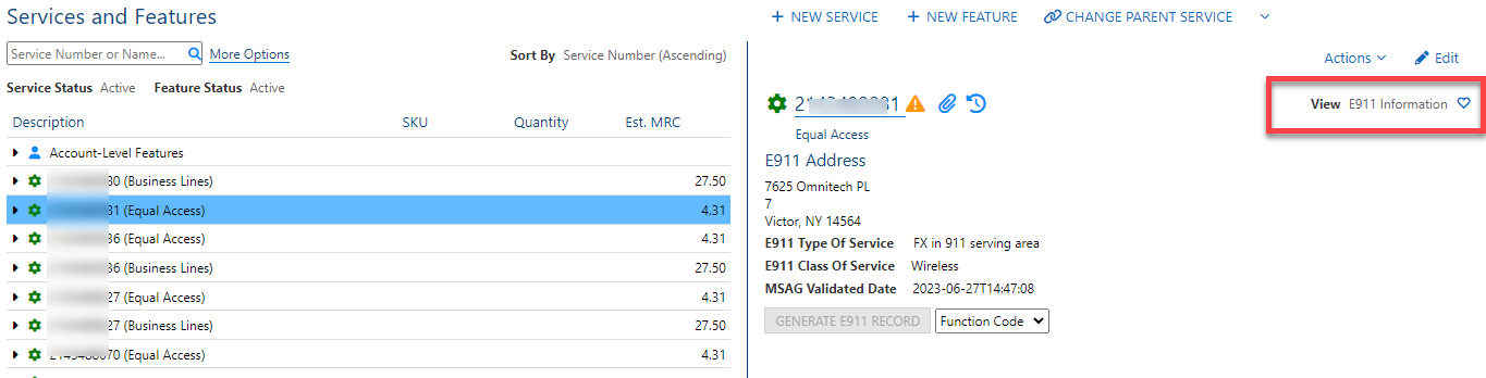 Support for E911 in CostGuard Web Modules – Knowledge Center